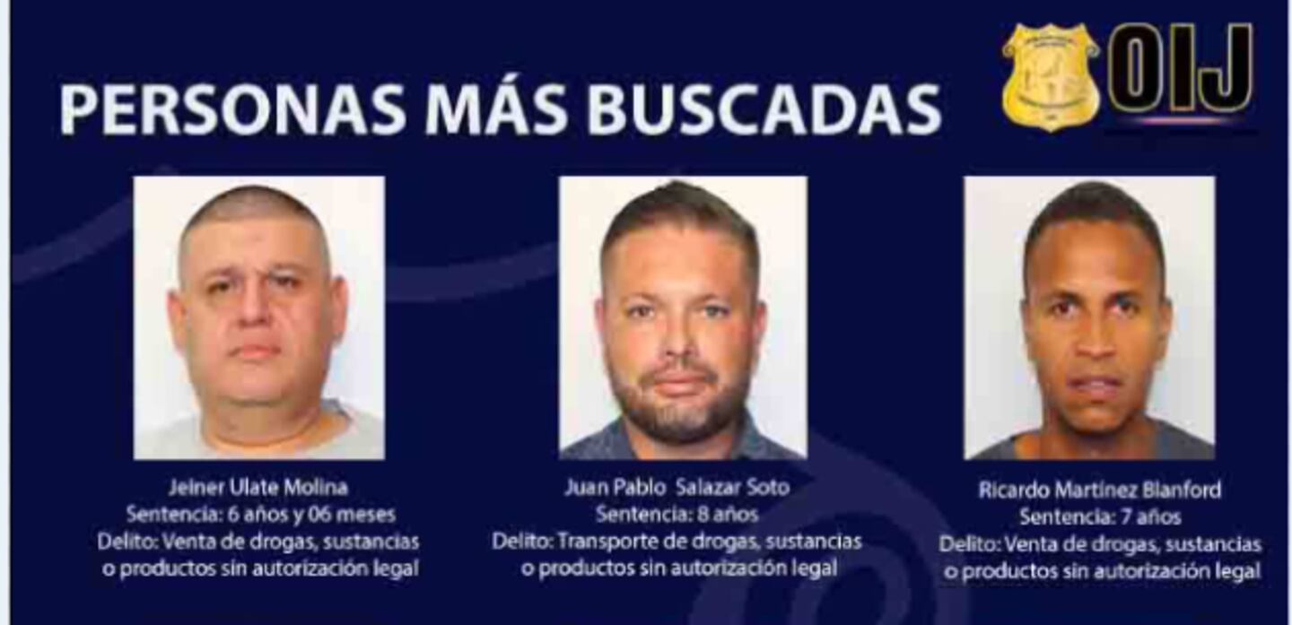 Esta es la lista de las 10 personas más buscadas en Costa Rica por el OIJ | La Teja